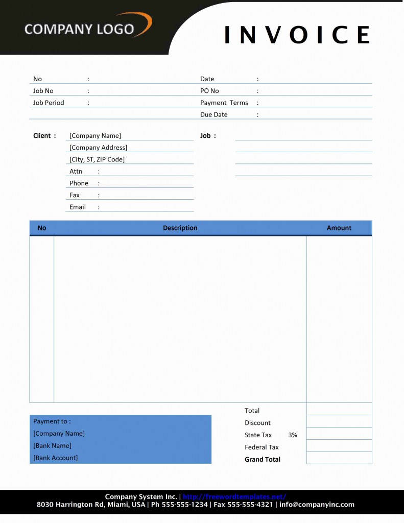 Invoice Archives Freewordtemplates Net