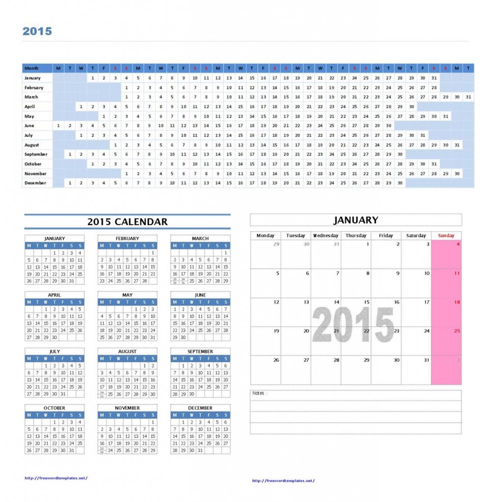 2015 Calendar Templates
